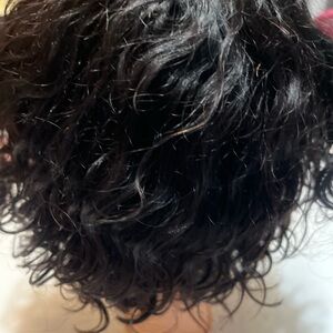 unbranded | Hair | Curly Black Wig For Women Hunan Hair Blend Brown ...